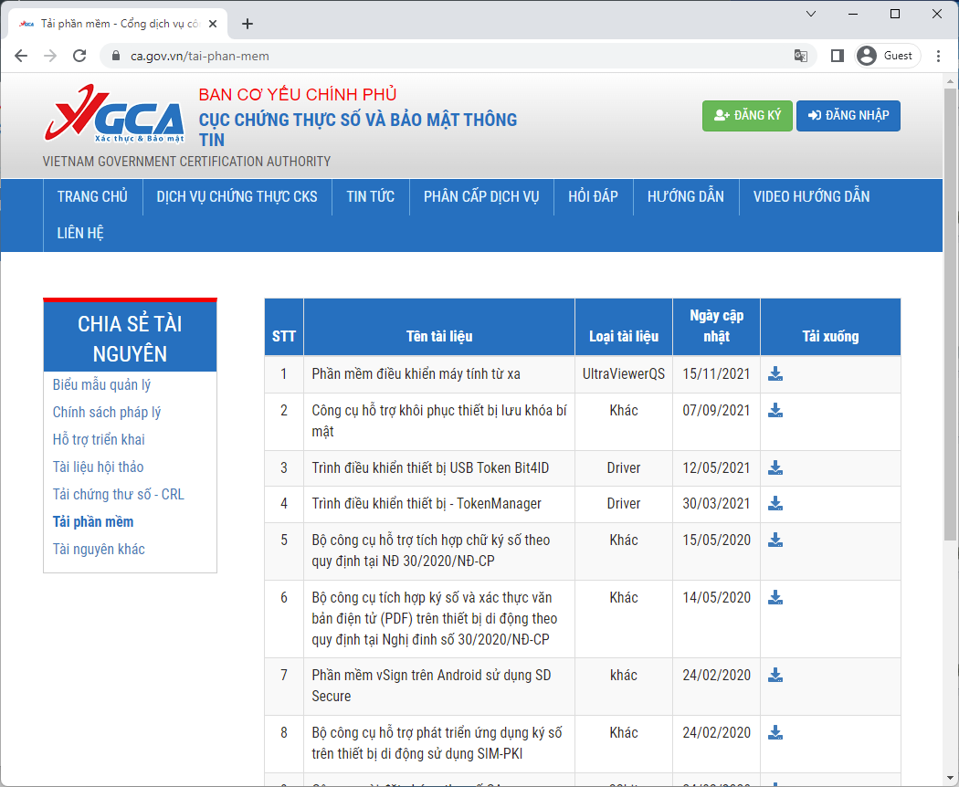 Các phần mềm ký số VGCA ban cơ yếu cần phải cài cho máy tính mới - Hỗ ...